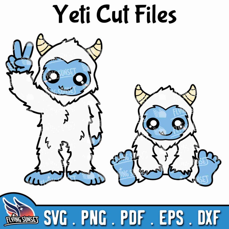 Cute Yeti SVG, Kawaii Yeti Clipart, Cute Cryptid Bundle, Sweet ...