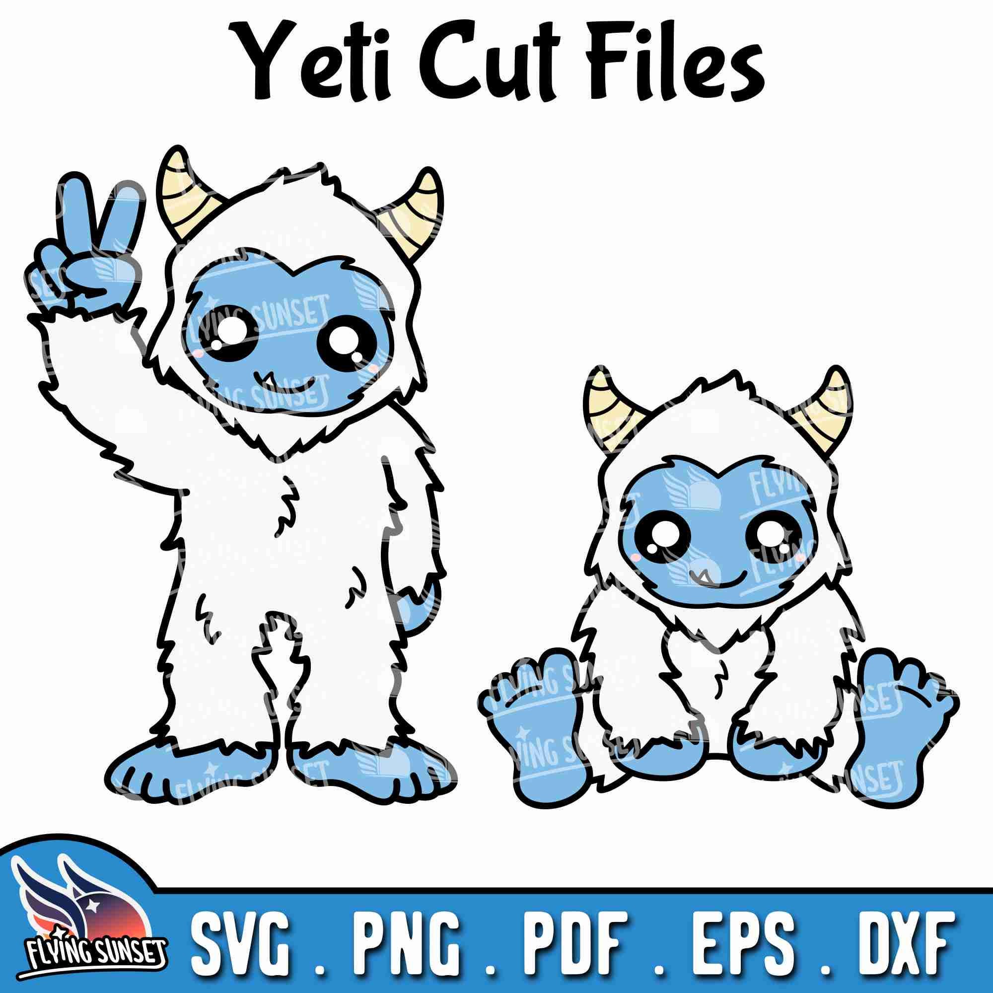 Cute Yeti SVG, Kawaii Yeti Clipart, Cute Cryptid Bundle, Sweet ...