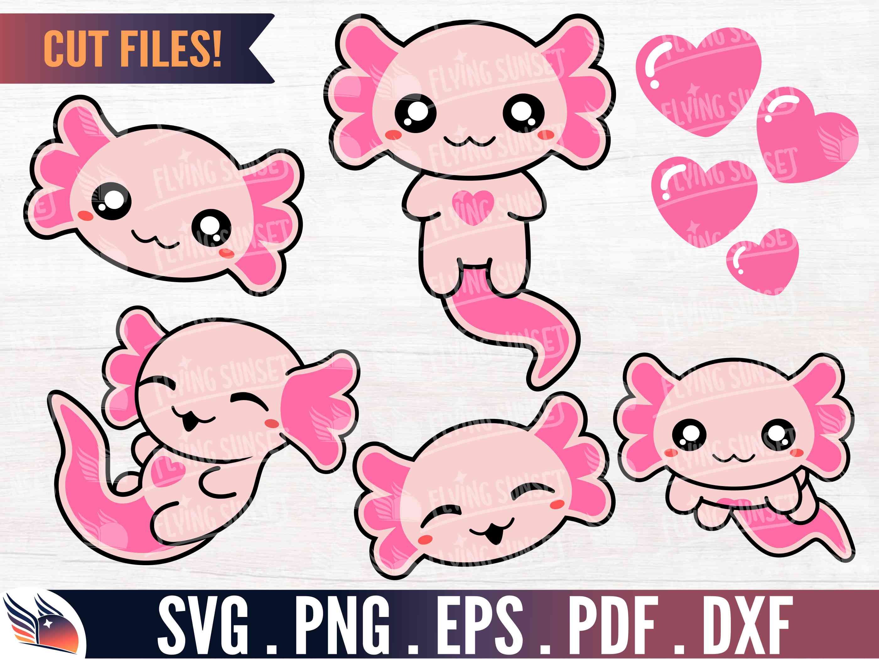 Axolotl Svg Cute Axolotl Svg Baby Axolotl Svg Kawaii Chibi - Etsy
