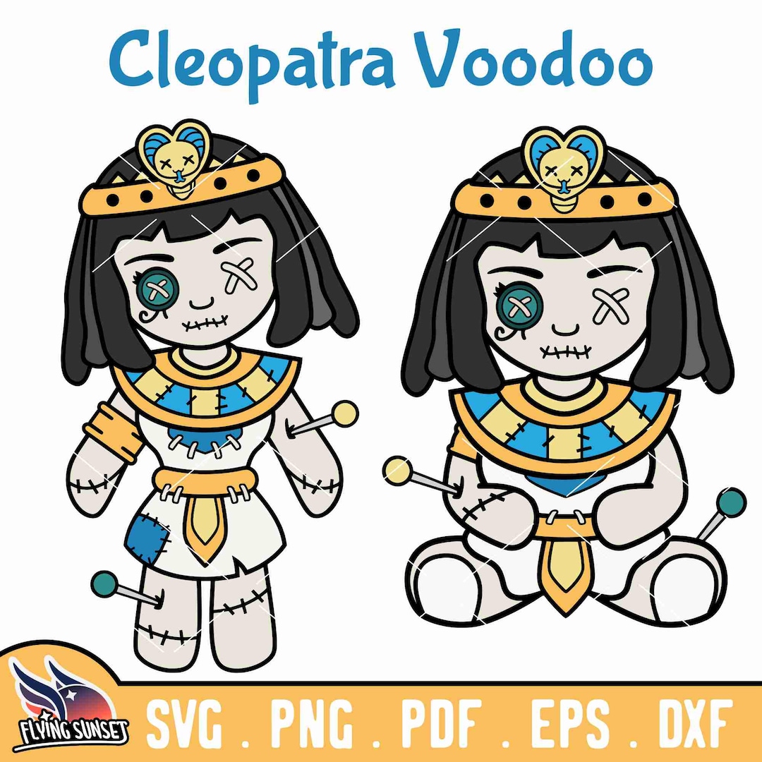 Cleopatra Voodoo Doll SVG, Cute Cleopatra Clip Art, Egyptian Pharoah ...