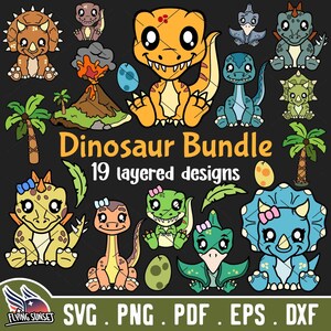 19 Cute Dinosaur SVG, Dinosaurs Clip Art PNG, T-rex Shirt, Triceratops ...