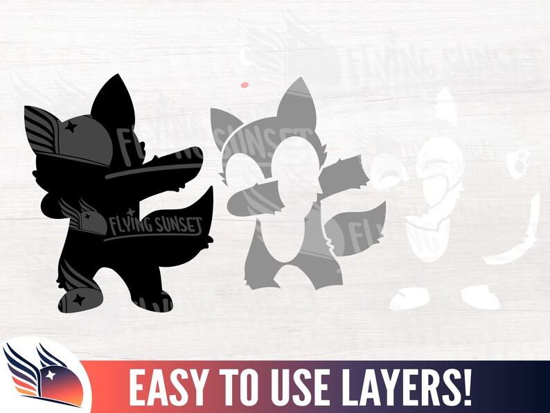 Cute Wolf SVG, Wolf Dabbing Cut File, Kawaii Wolf Clipart, Funny Animal ...
