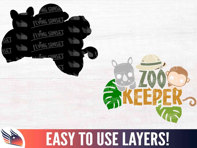 Zoo Keeper SVG, Jungle Animal Clipart, Child Group Decal, Wildlife Cut ...