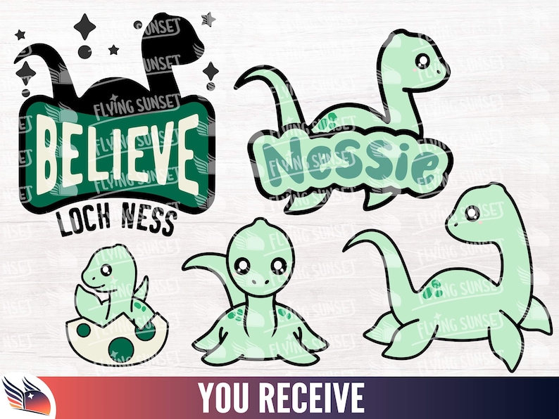 Loch Ness Monster SVG PNG Cute Nessie Cryptid Cricut Cut - Etsy