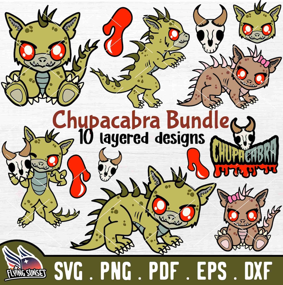 Cute Chupacabra SVG, Chupacabra Clipart PNG, Kawaii Cryptid Monster ...