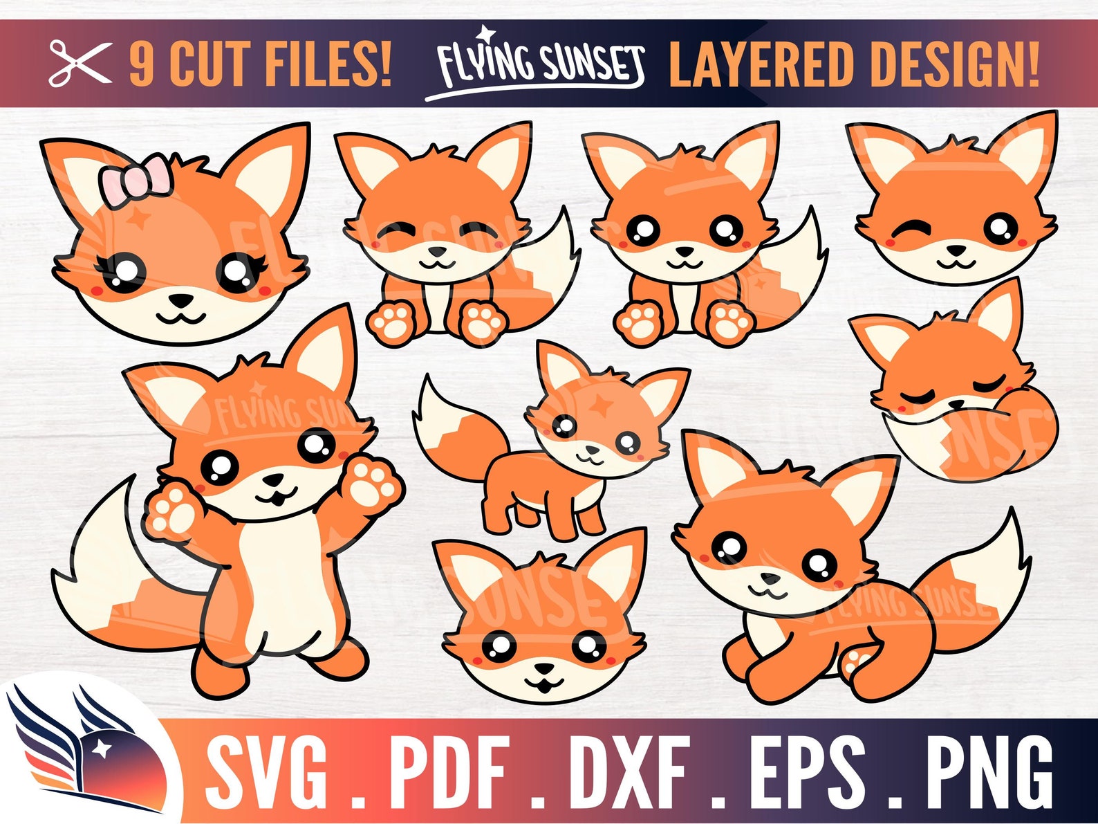 Cute Fox SVG Baby Fox Clipart Woodland Animal Cut File - Etsy