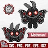 Retro Mothman Logo SVG PNG | Vintage Cryptid Clipart for Cricut ...