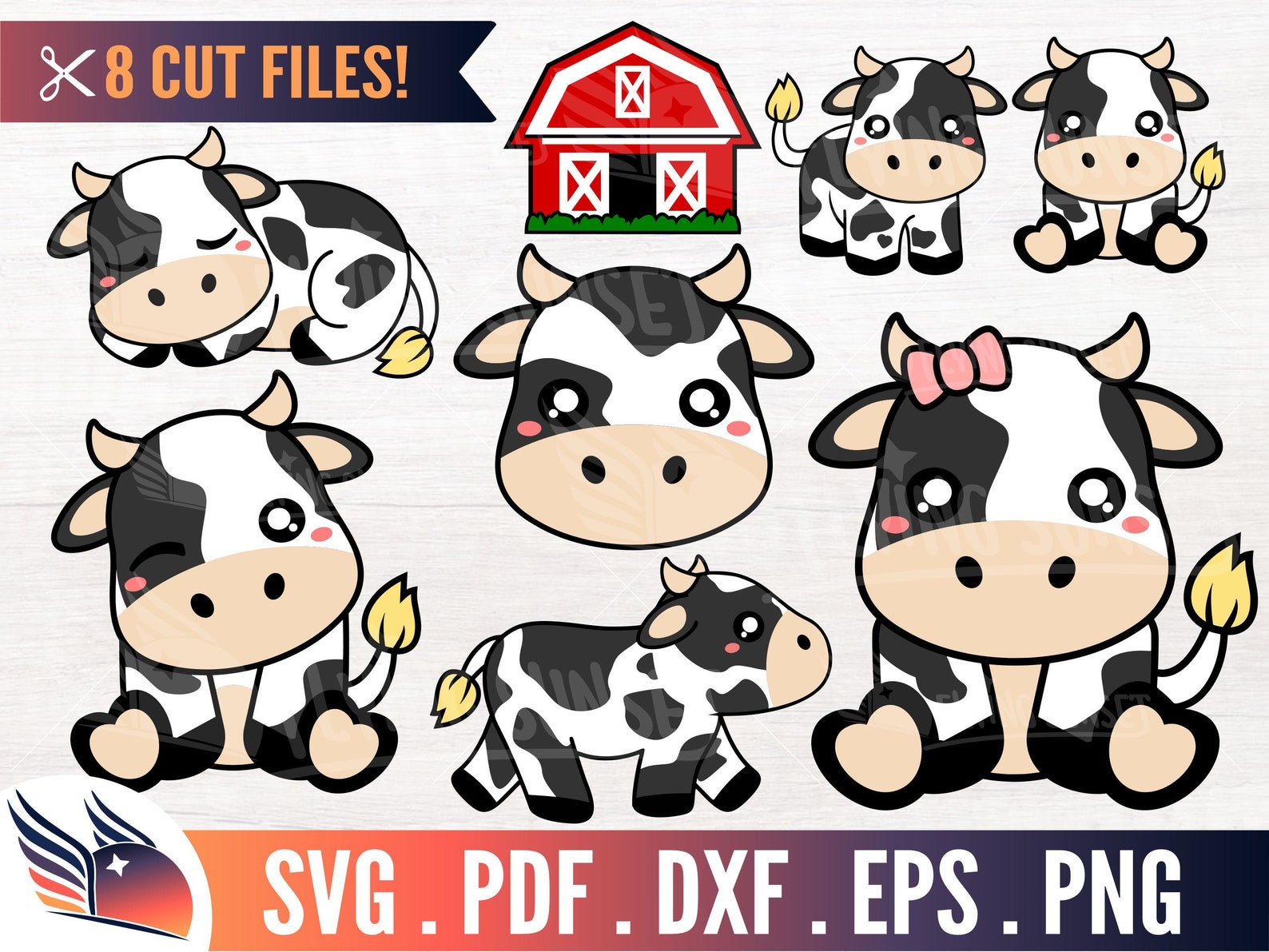 Cute Cow SVG Baby Cow Svg Bundle Cow Face SVG Farm Animal - Etsy