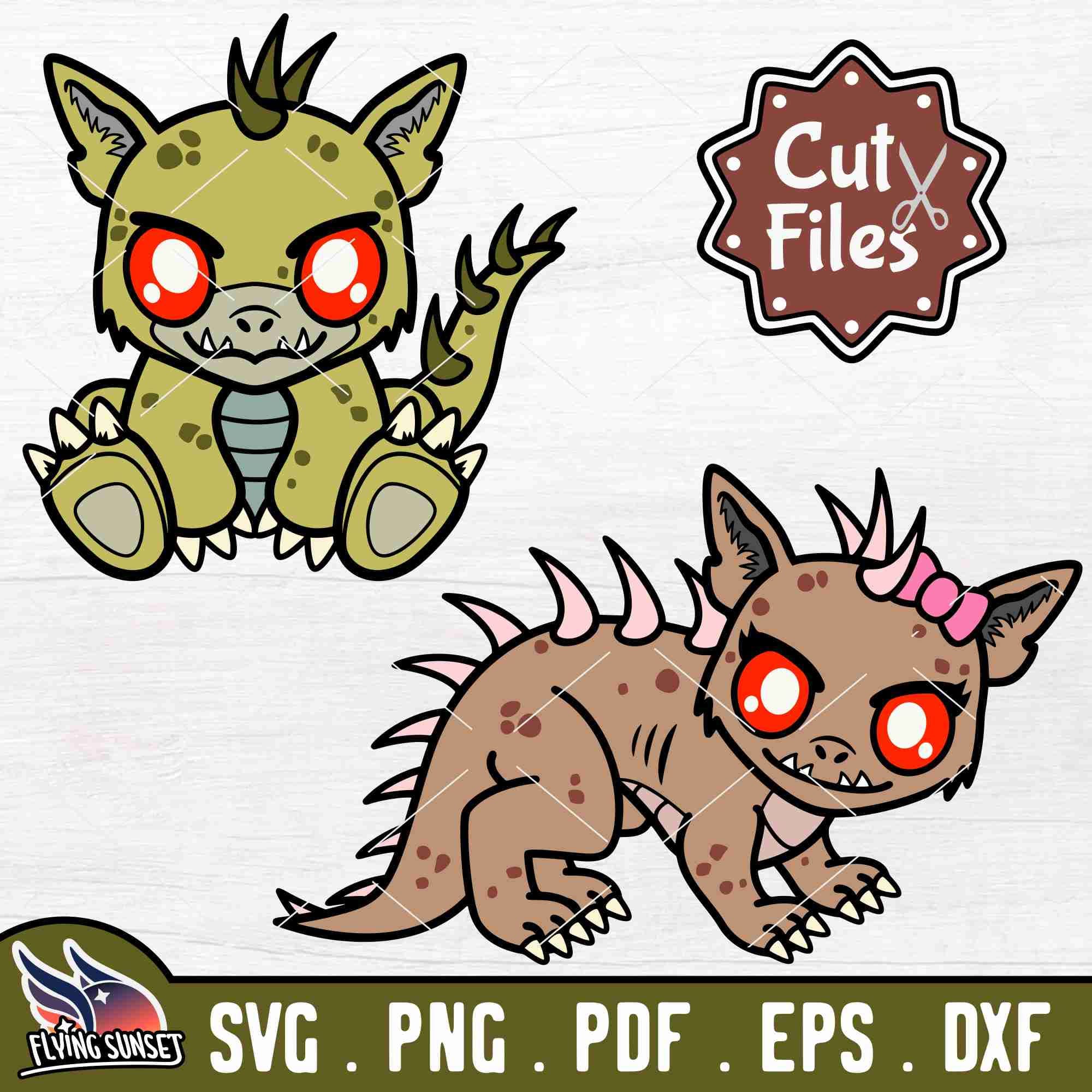 Cute Chupacabra SVG, Chupacabra Clip Art PNG, Kawaii Cryptid Monster ...