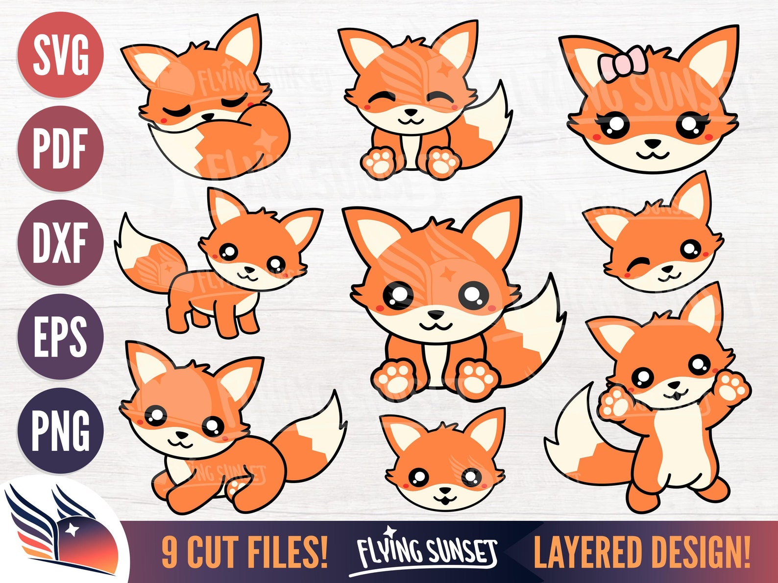 Cute Fox SVG Baby Fox Clipart Woodland Animal Cut File - Etsy