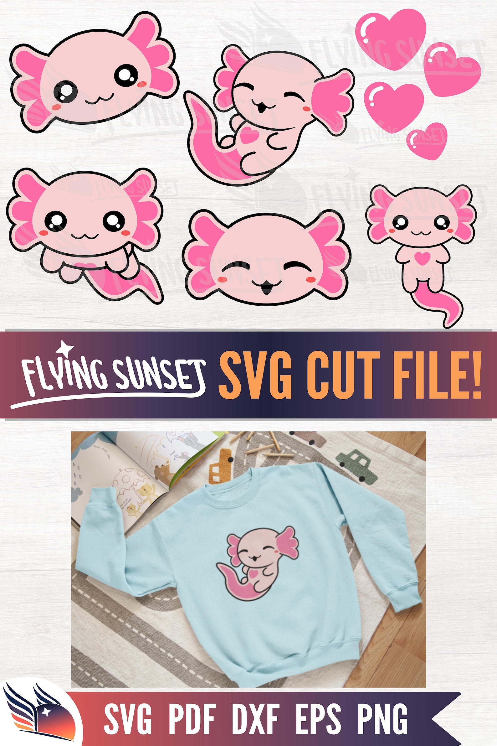 Axolotl Svg Cute Axolotl Svg Baby Axolotl Svg Kawaii Chibi - Etsy