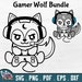 Gamer Wolf SVG, Funny Wolf Svg, Cute Wolf Outline, Gaming Silhouette ...