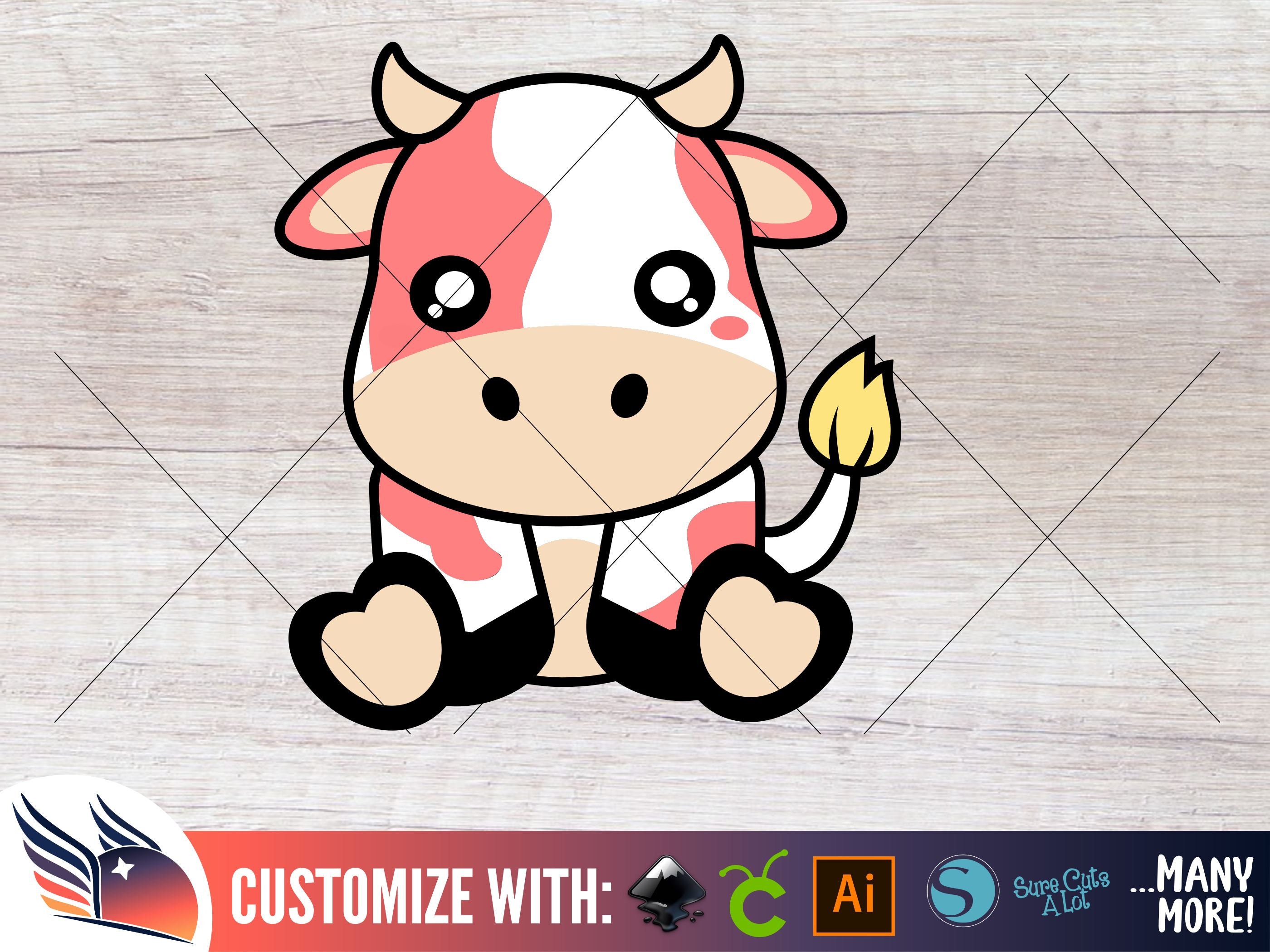 Cute Cow SVG Baby Cow Svg Bundle Cow Face SVG Farm Animal - Etsy