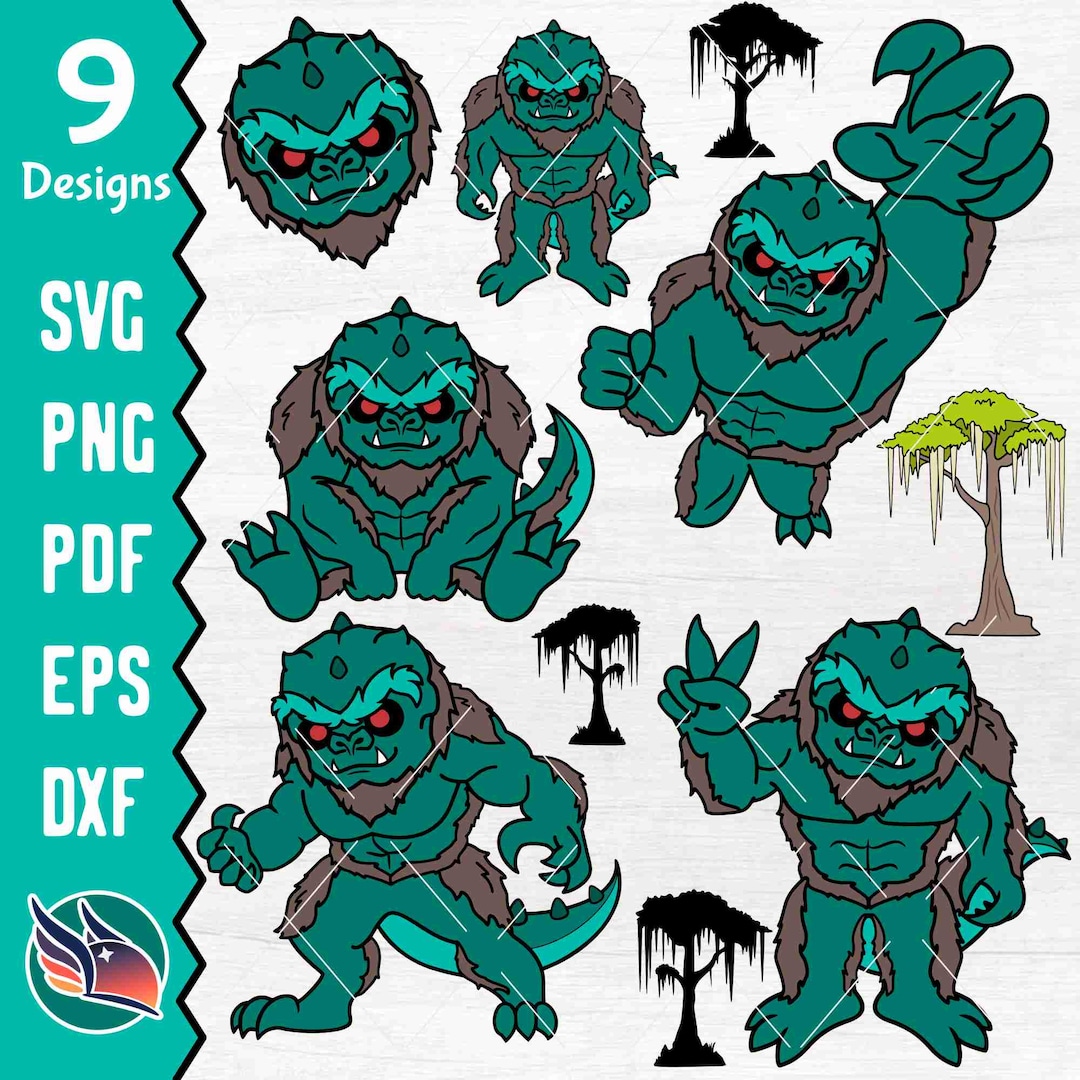 Honey Island Swamp Monster SVG, Cute Cajun Bigfoot PNG, Letiche ...