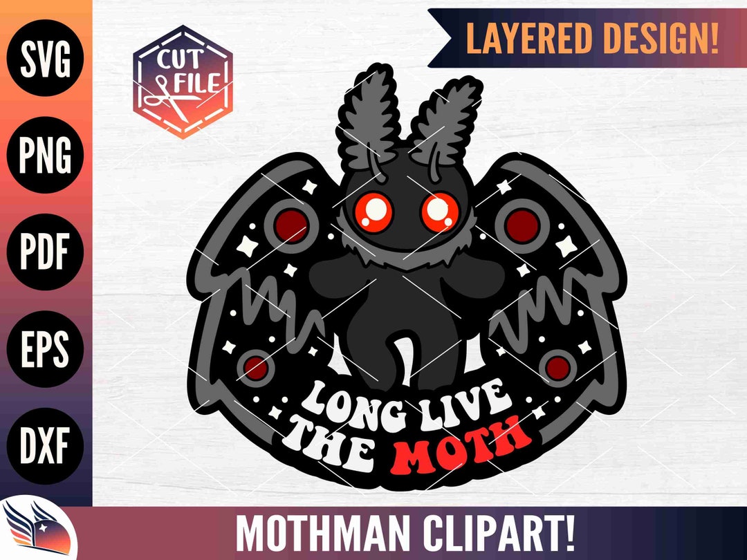 Cute Mothman SVG Decal, Long Live Mothman West Virginia, Printable ...