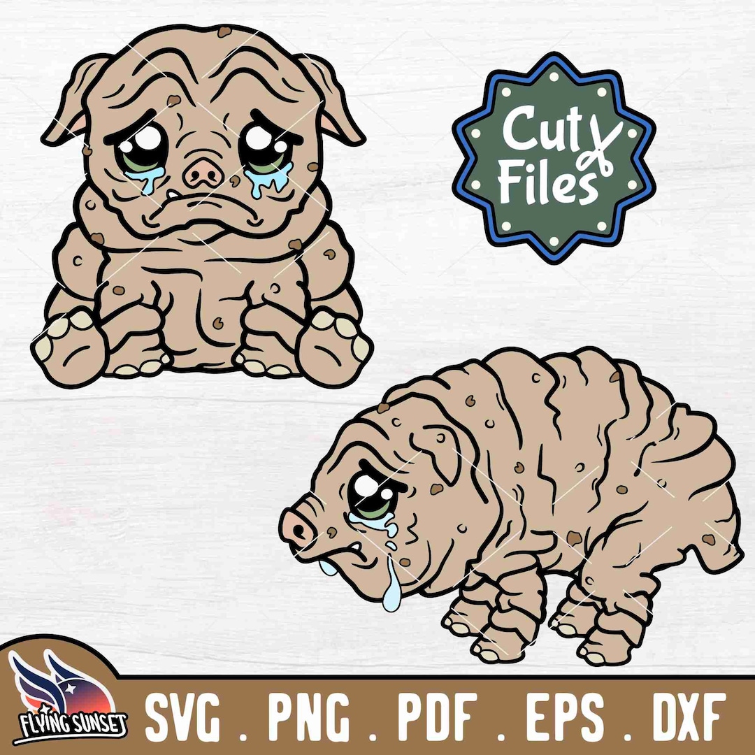 Cute Squonk SVG, Squonk Cryptid Art, Squonk Clipart PNG Bundle ...
