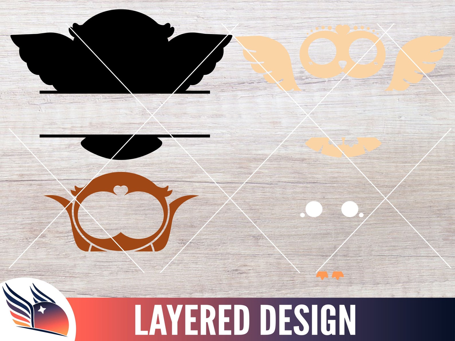 Baby Owl Monogram SVG Cute Owl Svg Bundle Woodland Owl - Etsy