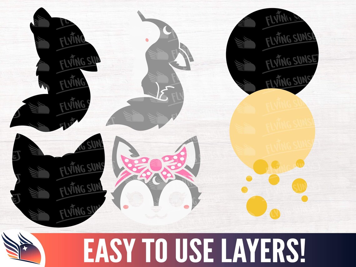 Baby Wolf SVG PNG, Cute Wolf Cut File Cricut, Woodland Animal Onesie ...