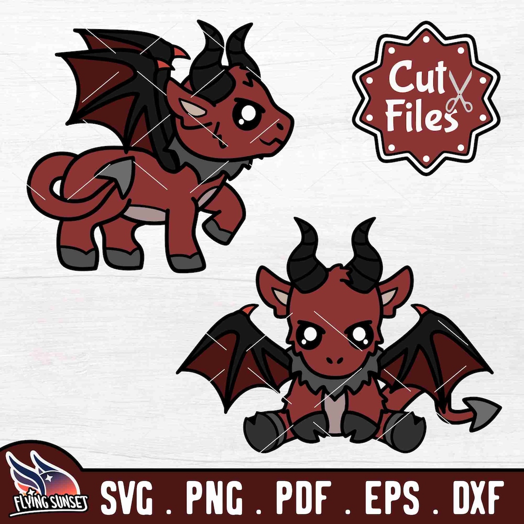 Jersey Devil SVG, Cute Cryptid Clip Art, Layered Cricut Design, Pine ...