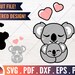 Mother and Child Koala Svg, Cute Koala Svg, Baby Koala Svg, Kawaii ...