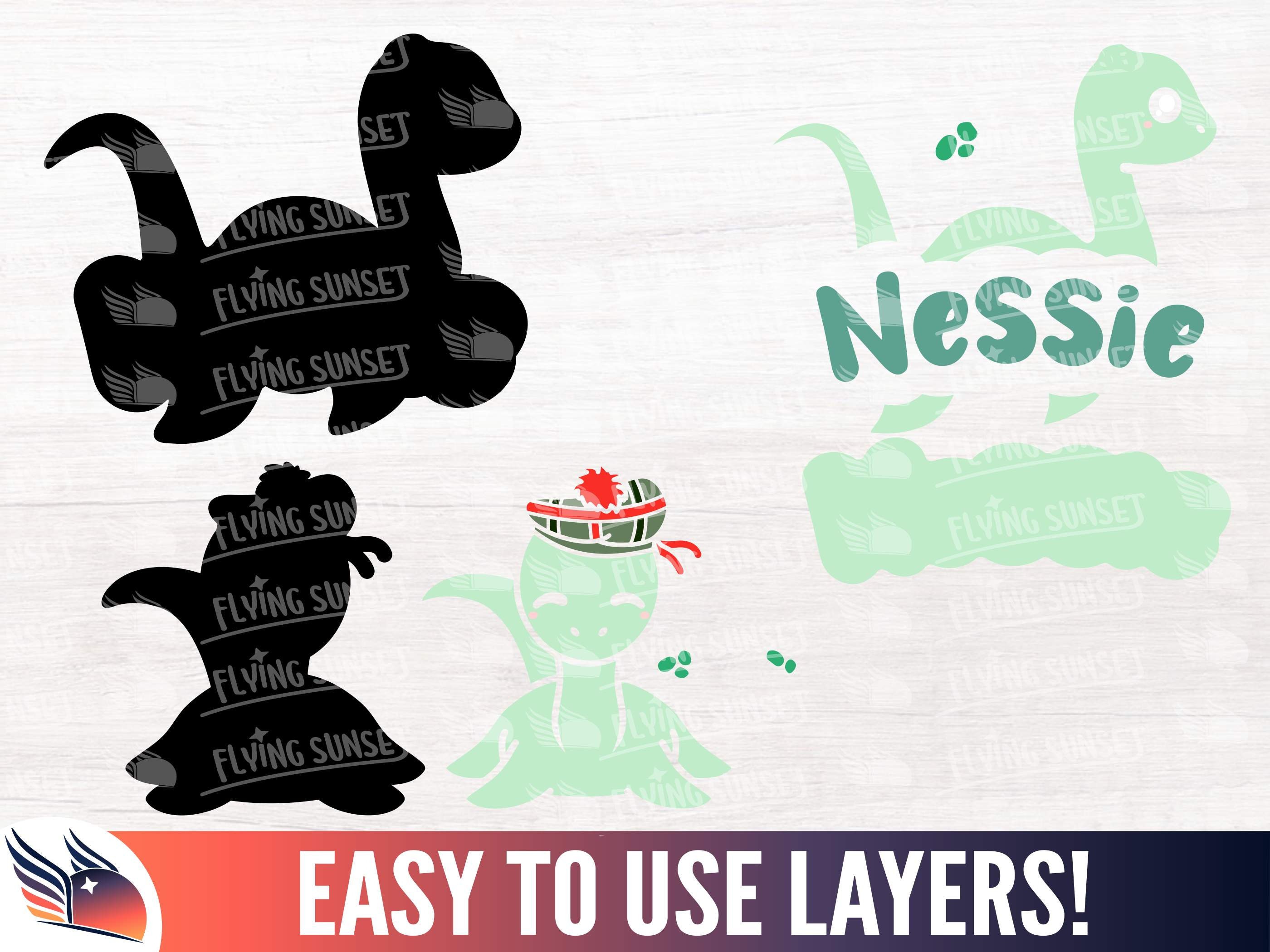 Loch Ness Monster SVG PNG Cute Nessie Cryptid Cricut Cut - Etsy