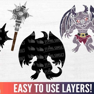 Cute Gargoyle SVG, Gargoyle Clip Art, Demon Statue Cricut Cut File ...