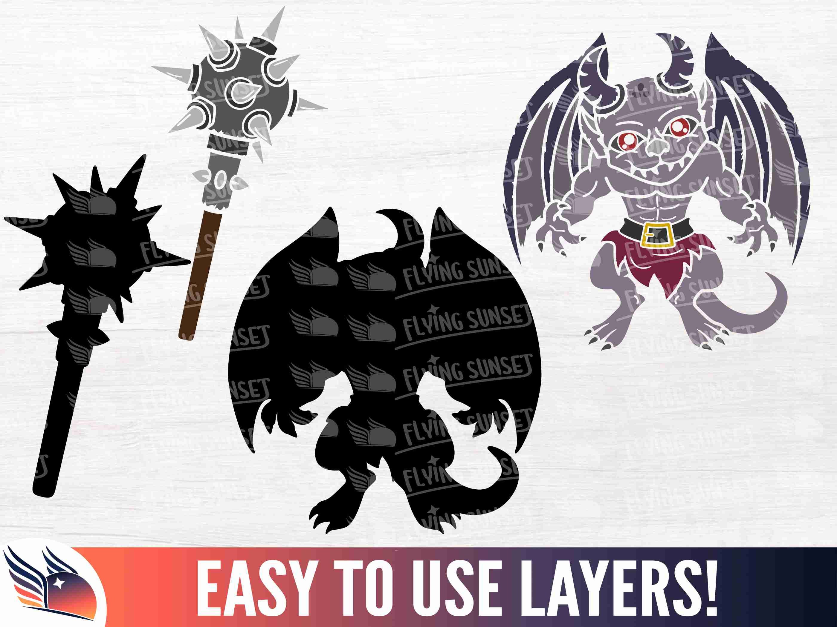 Cute Gargoyle SVG, Gargoyle Clip Art, Demon Statue Cricut Cut File ...