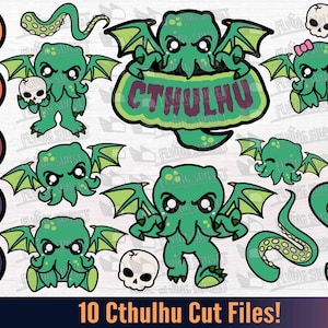 Cute Cthulhu SVG PNG, Baby Cthulhu Clipart, Fun Cryptid Sticker Decal ...