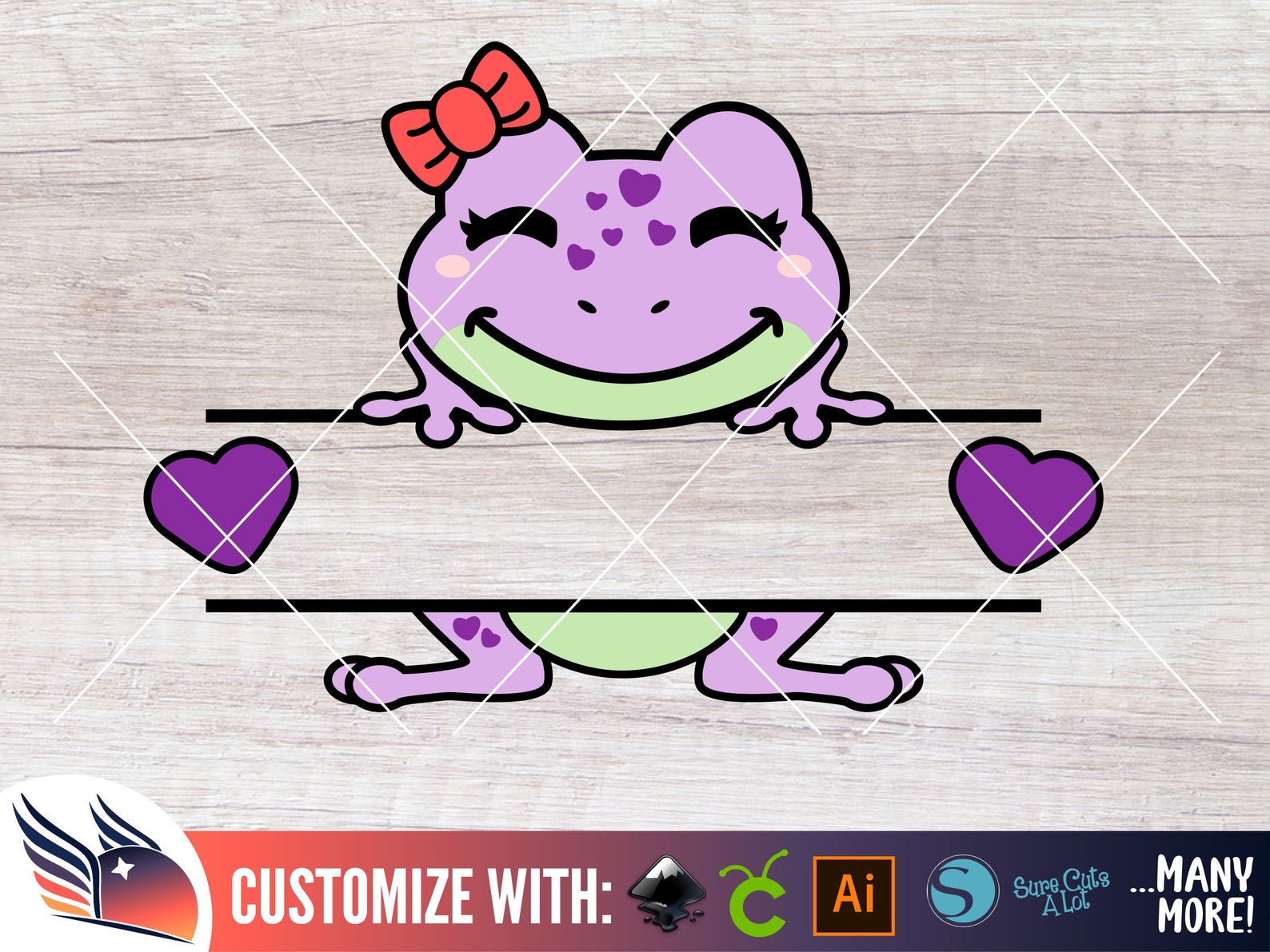 Cute Frog Monogram SVG Frog Svg Baby Frog Svg Kawaii Frog - Etsy