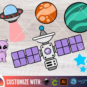 Outer Space SVG, Cute Planets Svg, Solar System Cut Files, Jupiter ...