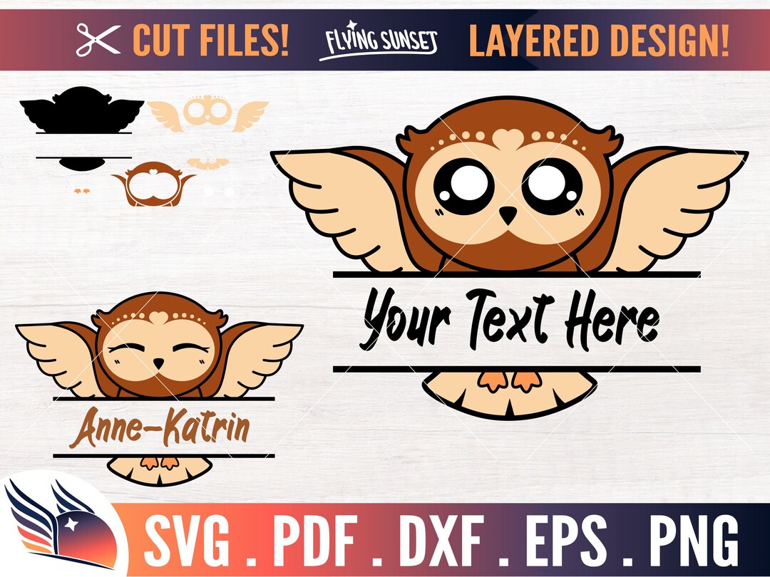 Baby Owl Monogram SVG Cute Owl Svg Bundle Woodland Owl - Etsy