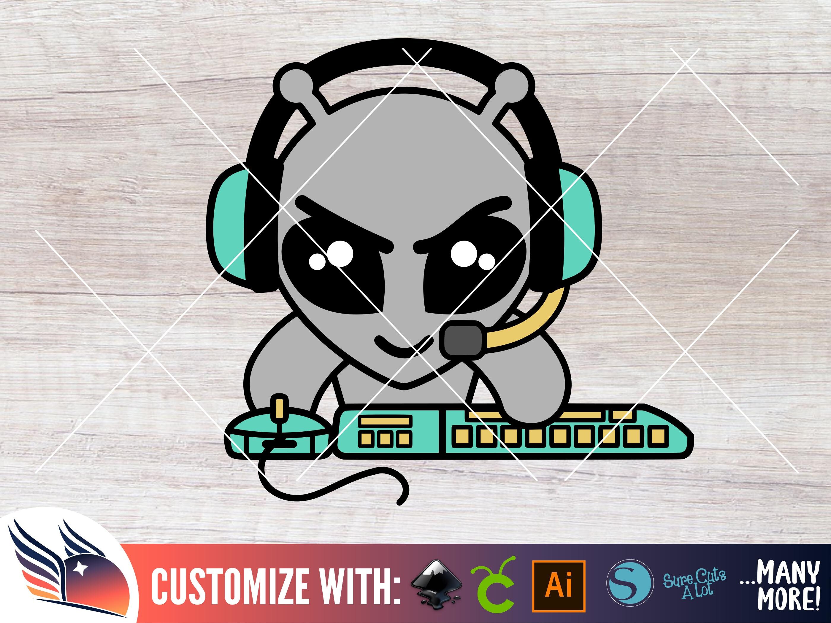 Gamer Alien SVG PC Gamer Svg Funny Alien Clipart Streamer - Etsy
