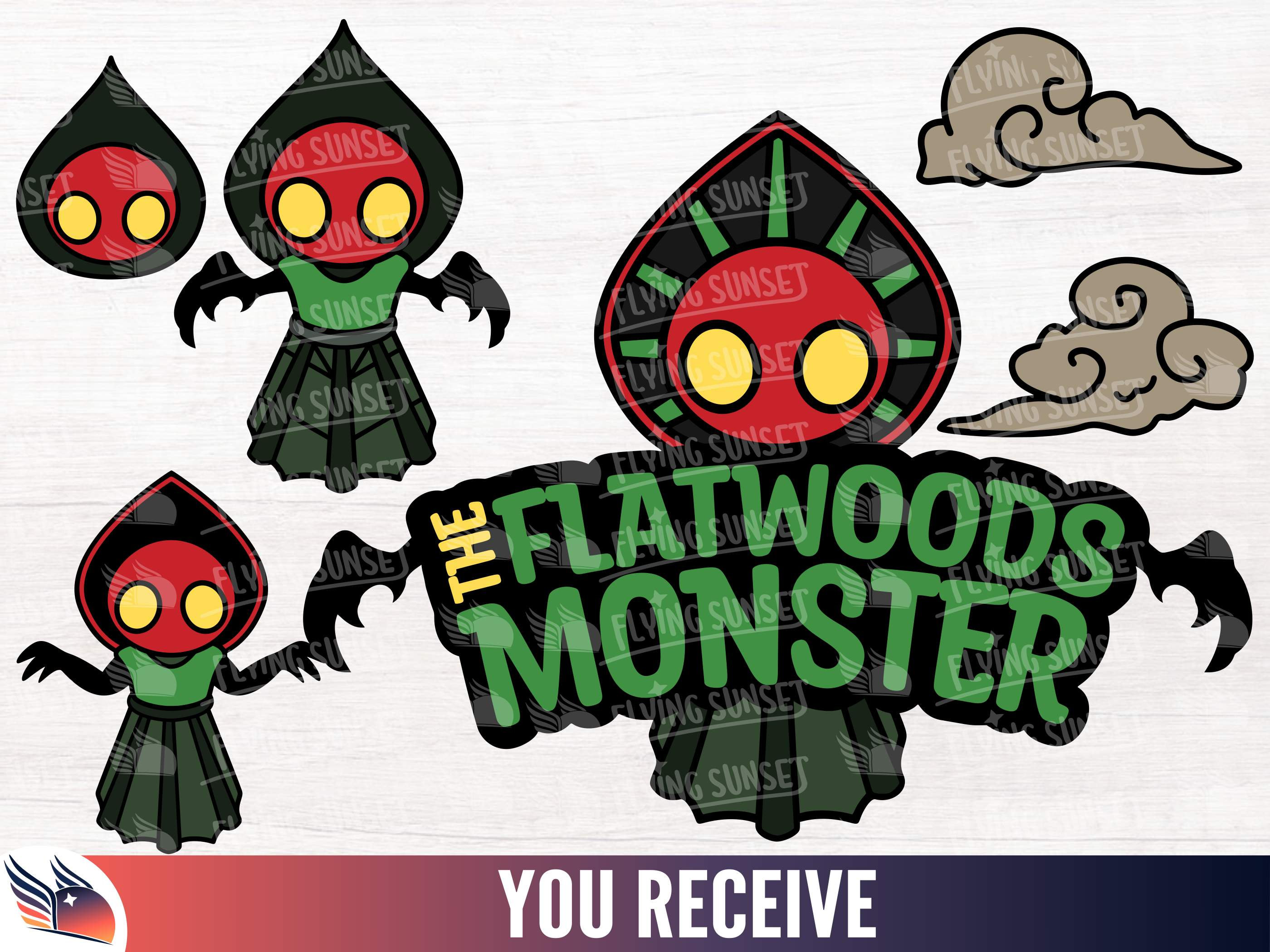 Cute Flatwoods Monster Cryptid SVG PNG, Braxxie Clipart, West Virginia ...