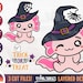 Funny Halloween Axolotl SVG Cute Axolotl Cut File Witch Hat - Etsy