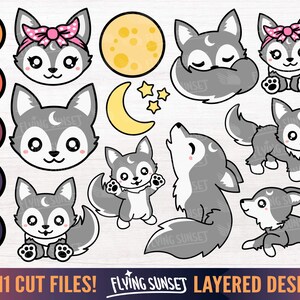 Baby Wolf SVG PNG, Cute Wolf Cut File Cricut, Woodland Animal Onesie ...