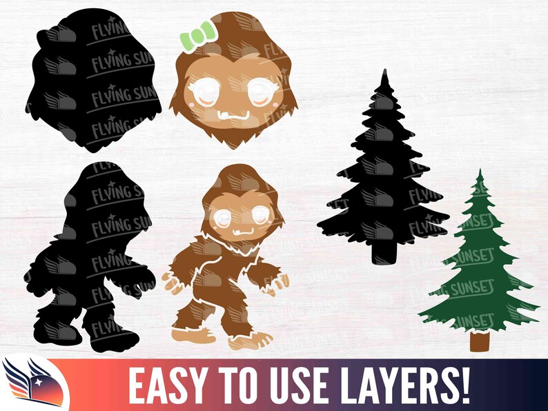 Cute Bigfoot SVG, Baby Cryptid Clipart, Kawaii Monster Bundle, Anime ...