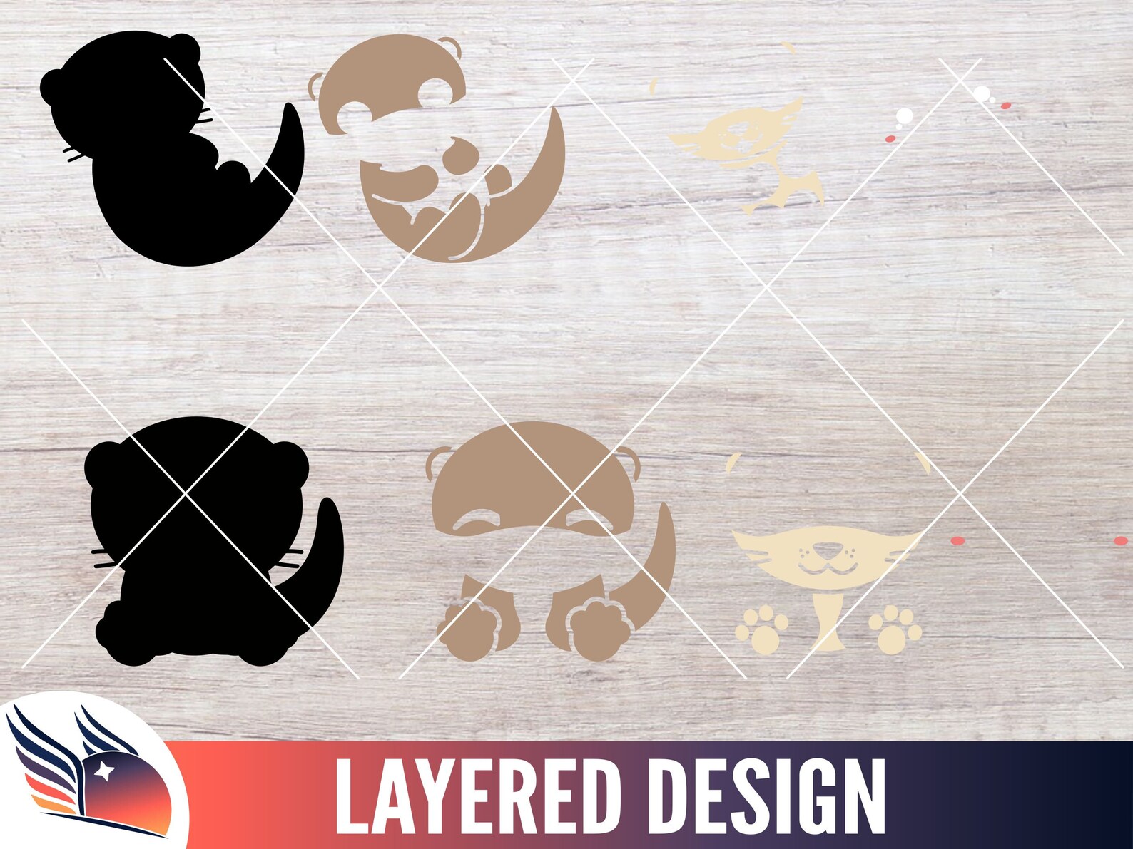 Cute Otter SVG PNG Otter Clipart Cut File Cricut Kawaii - Etsy