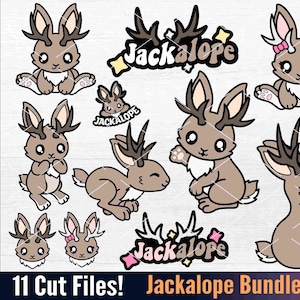 Jackalope Clipart, Cute Cryptid SVG Cut File, Cricut Vector Design ...