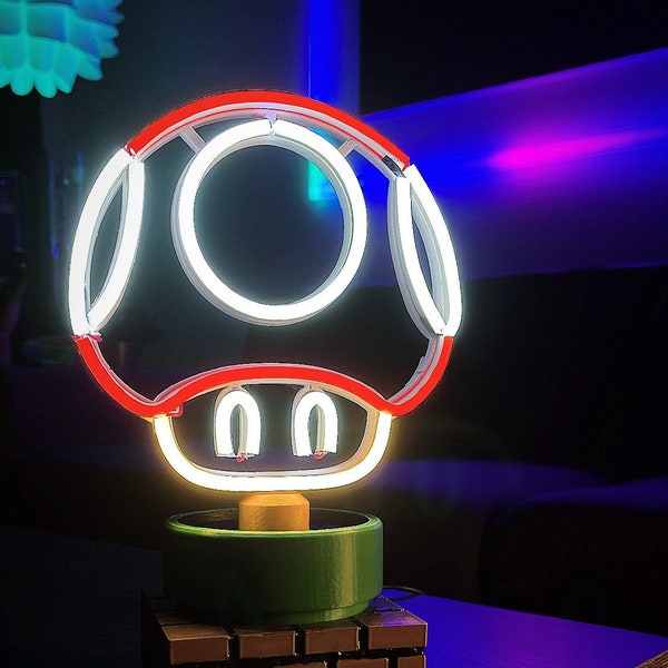 Super Mario Mushroom Neon Sign - Etsy