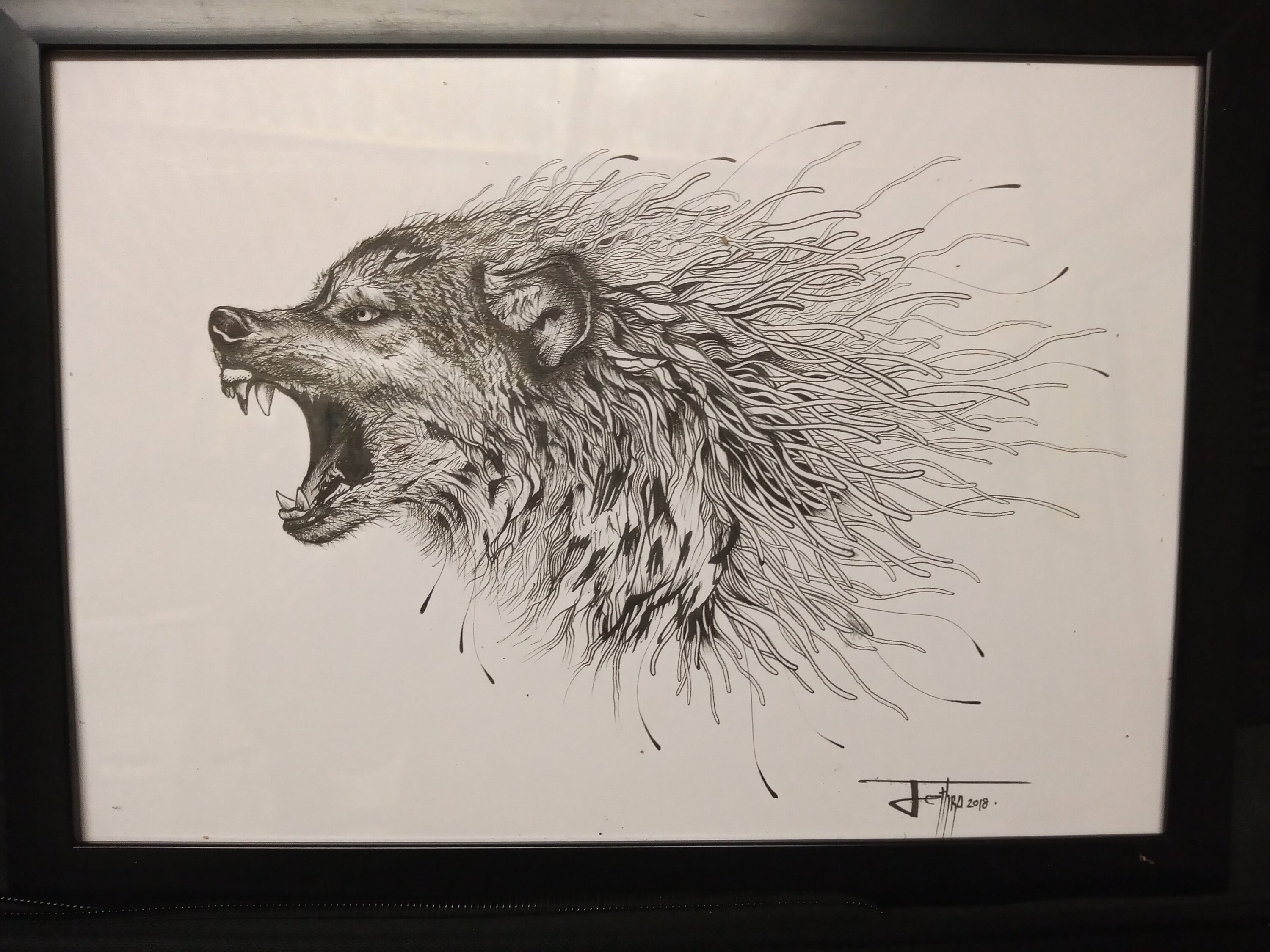 How To Draw A Wolf Face Growling