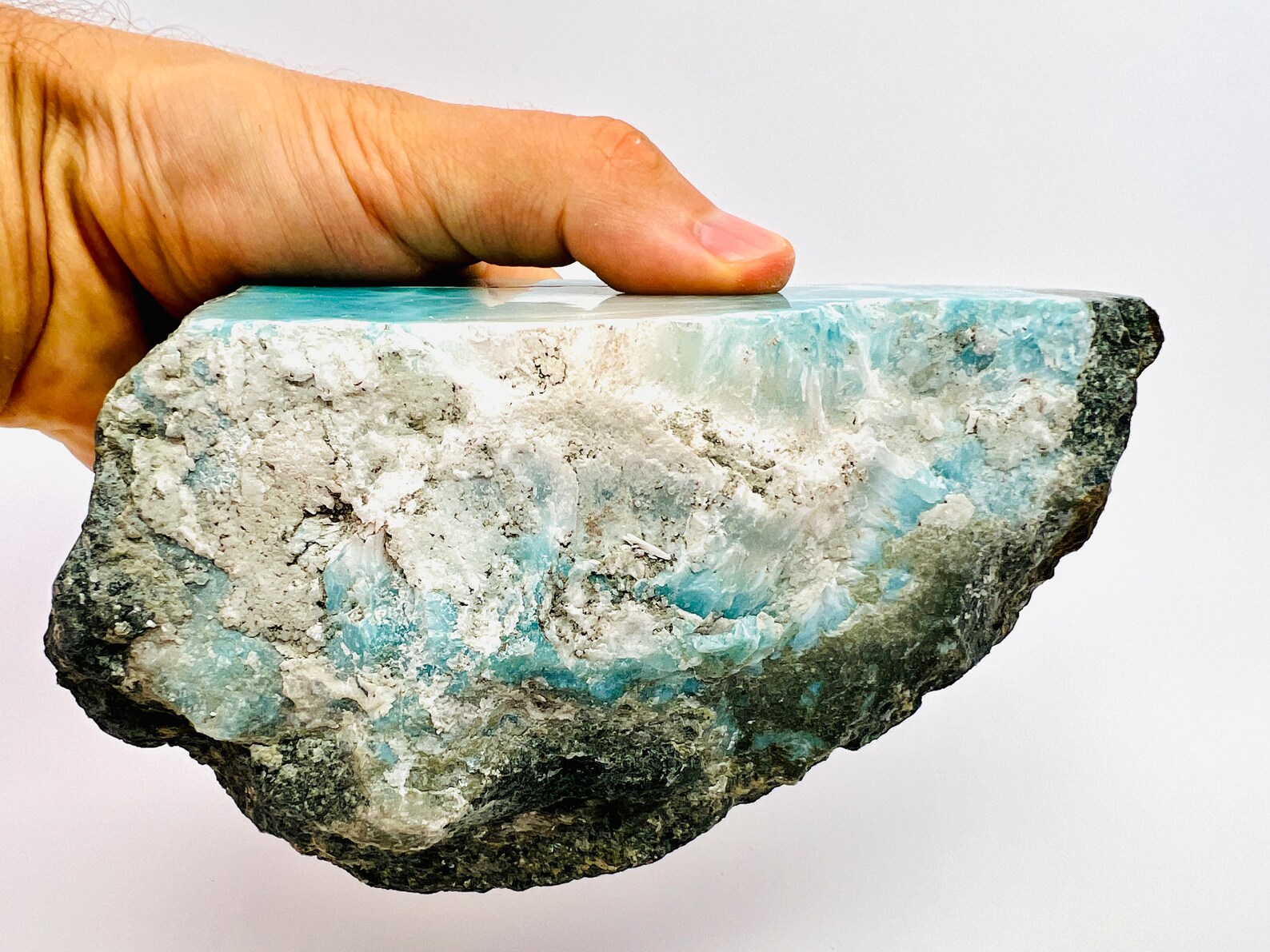 Larimar Slab,aaa Larimar,fractal Larimar,meditation Stone,larimar Stone ...