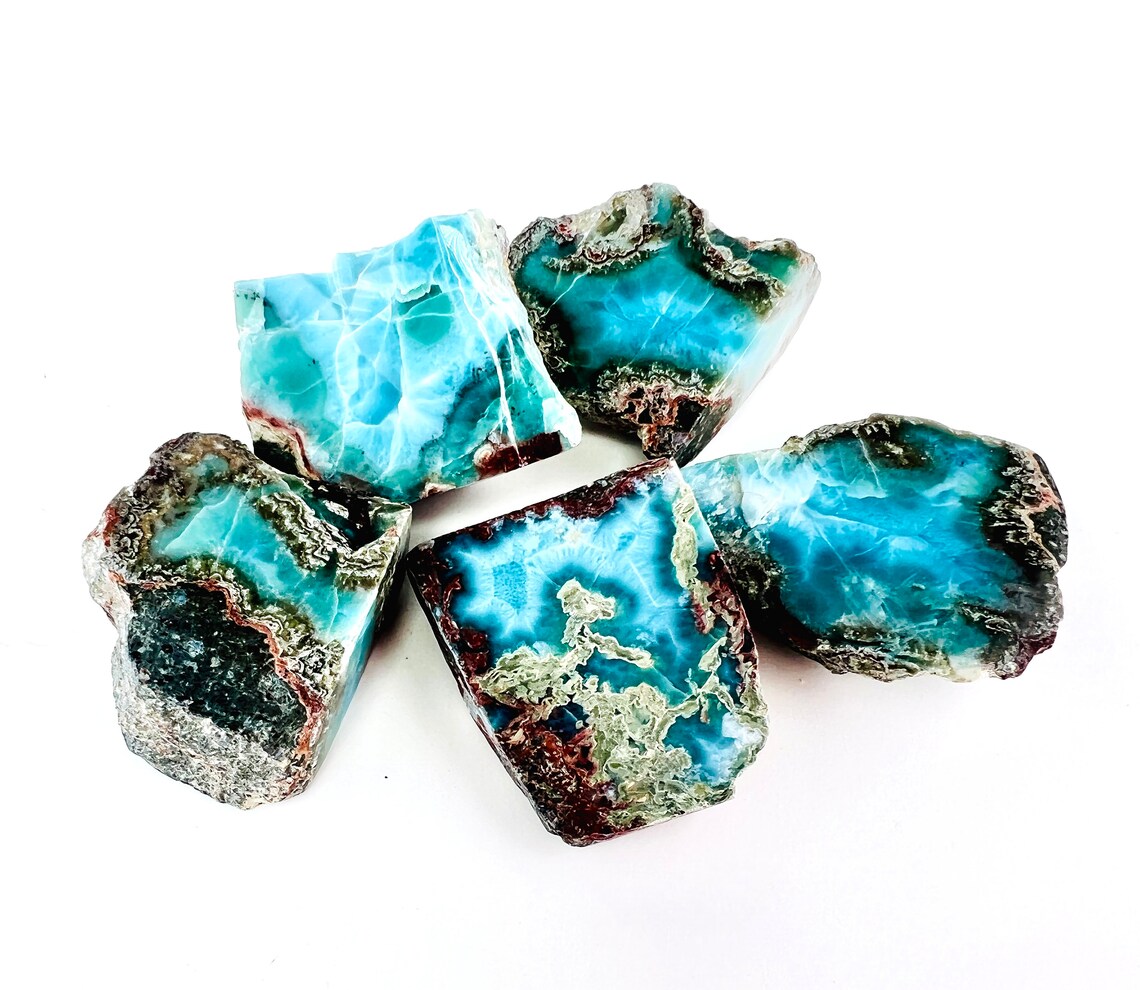 Larimar Slab Set, Larimar Raw, Larimar Rough, Rough Larimar, Larimar ...