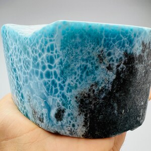 Rare* MEGA Super Blue Larimar Tube With Iron,aaa Larimar,meditation ...