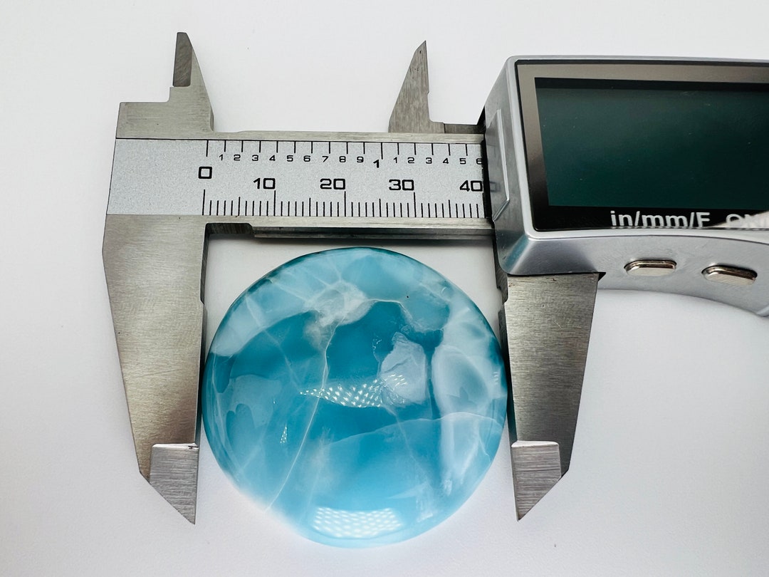 Round Larimar Cabochon,aaa Larimar,palm Stone,larimar Jewelry,larimar ...