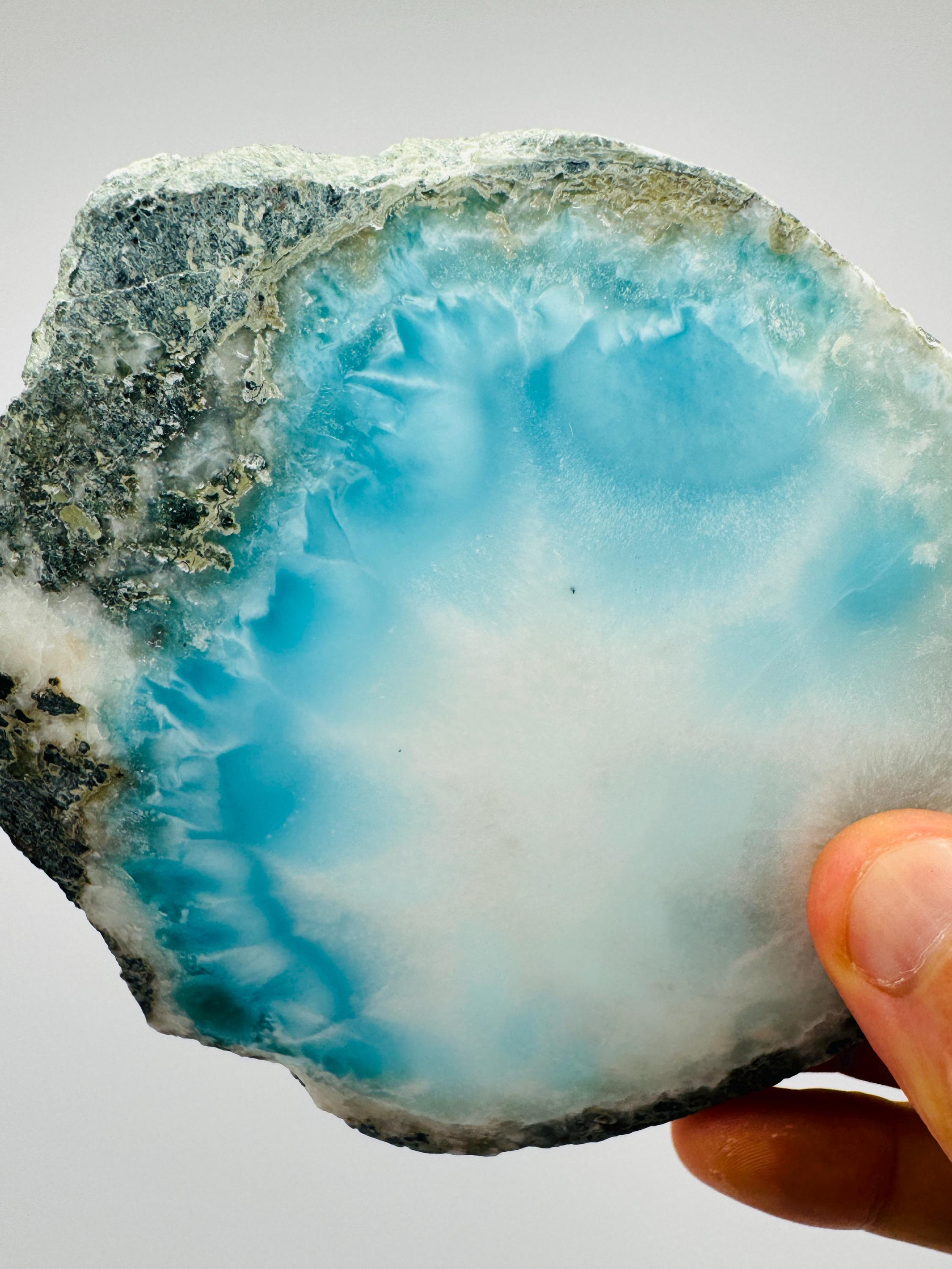 Larimar Geode Slab 3 of 3,AAA Larimar,raw Larimar,meditation Stone ...