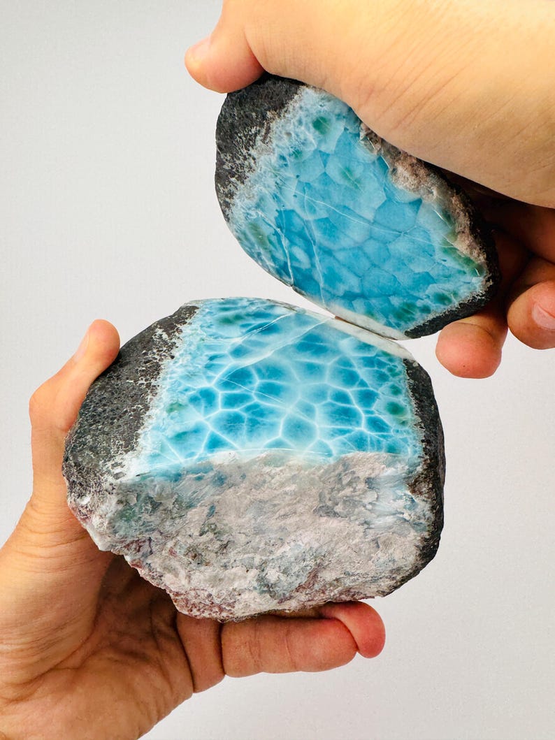 Raw Super Blue Larimar,aaa Larimar,meditation Stone,larimar Stone ...