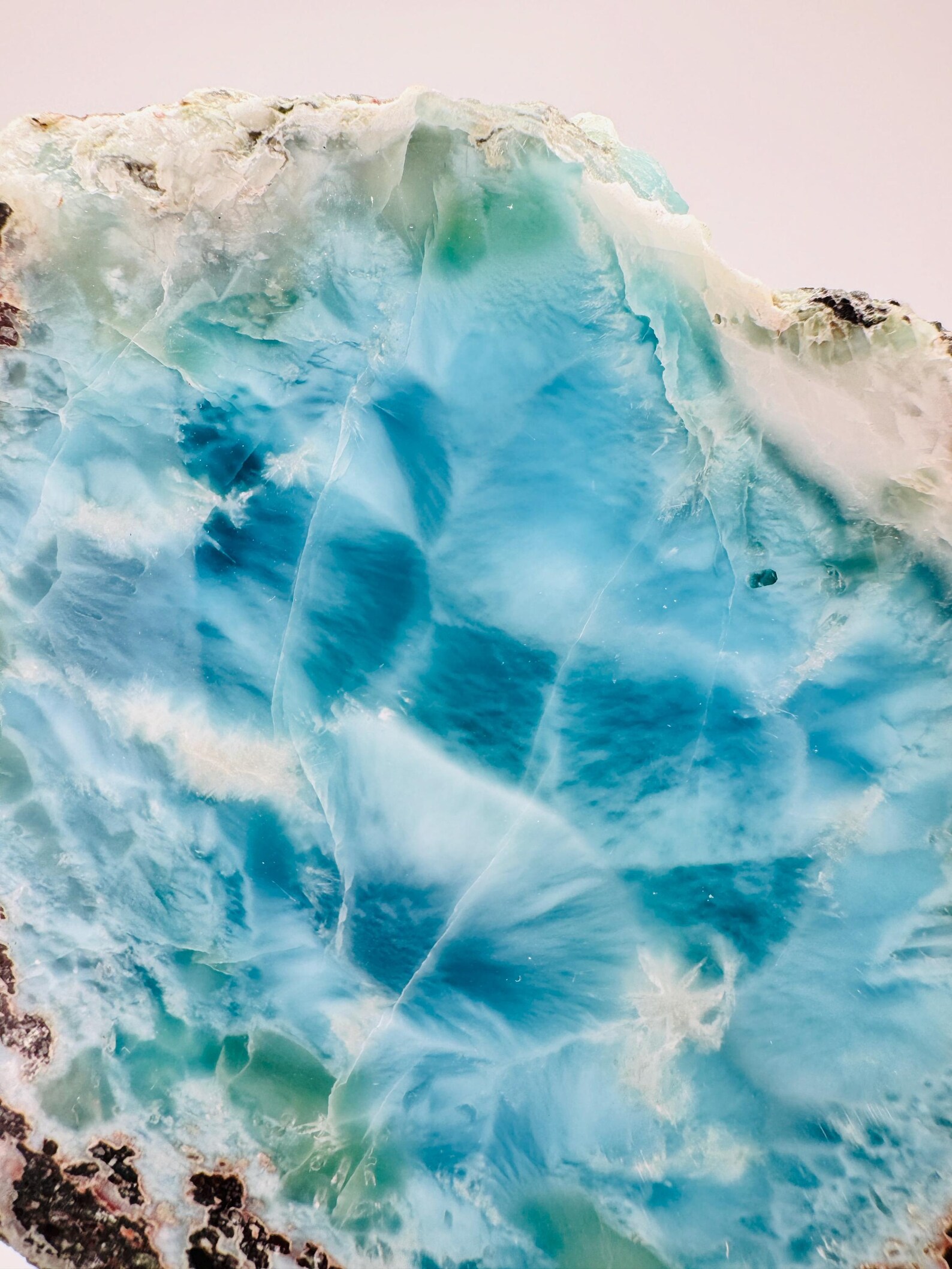 Rare Super Blue Larimar Geode,larimar Sphere,aaa Larimar,meditation ...