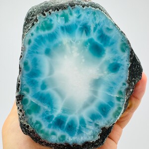 Perfect Rare Super Blue Larimar Geode,fractal Larimar,meditation Stone ...