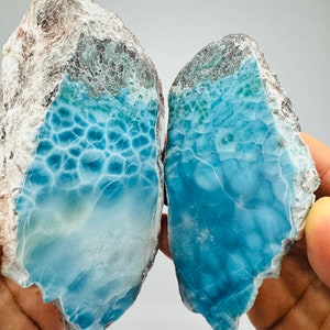 Fantastic Super Blue Larimar Slab,raw Larimar,meditation Stone,larimar ...