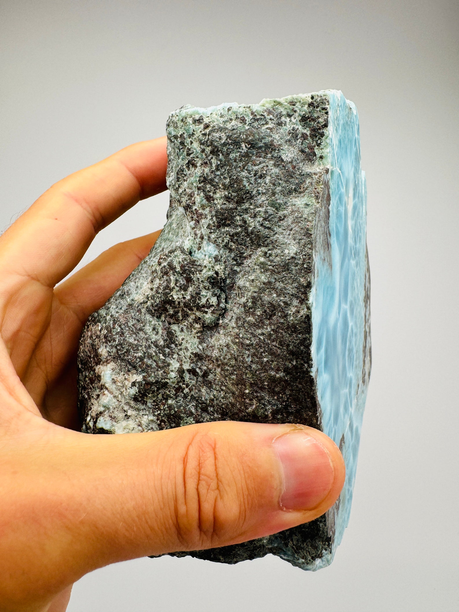 Fantastic Big Super Blue Larimar Slab,aaa Larimar,raw Larimar ...
